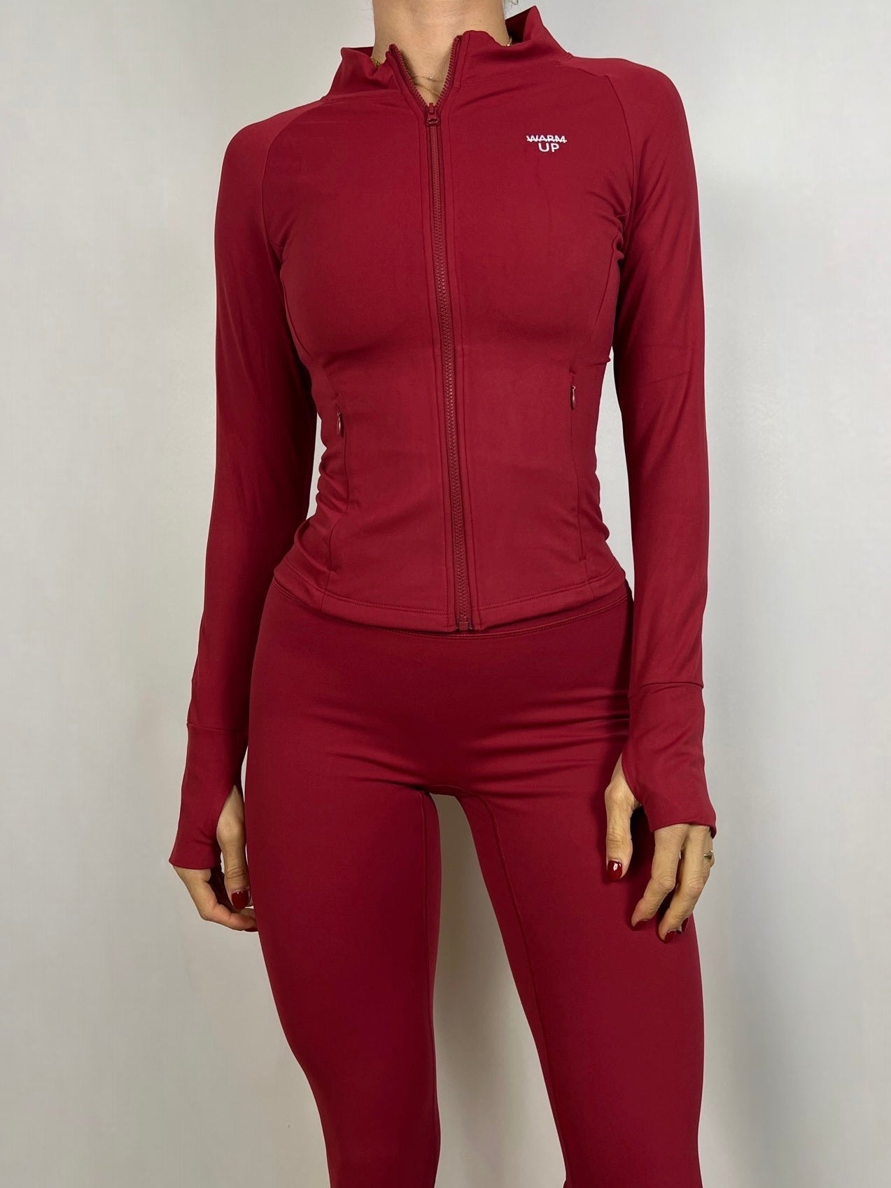 Cranberry Red Compression Jacket – Warm UP